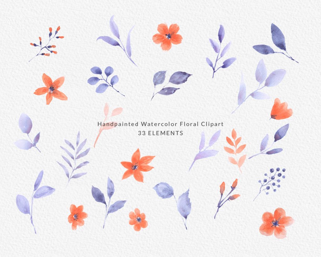 Free Autumn Watercolor Clipart Floral Bouquet Wreath Pattern | Gogivo