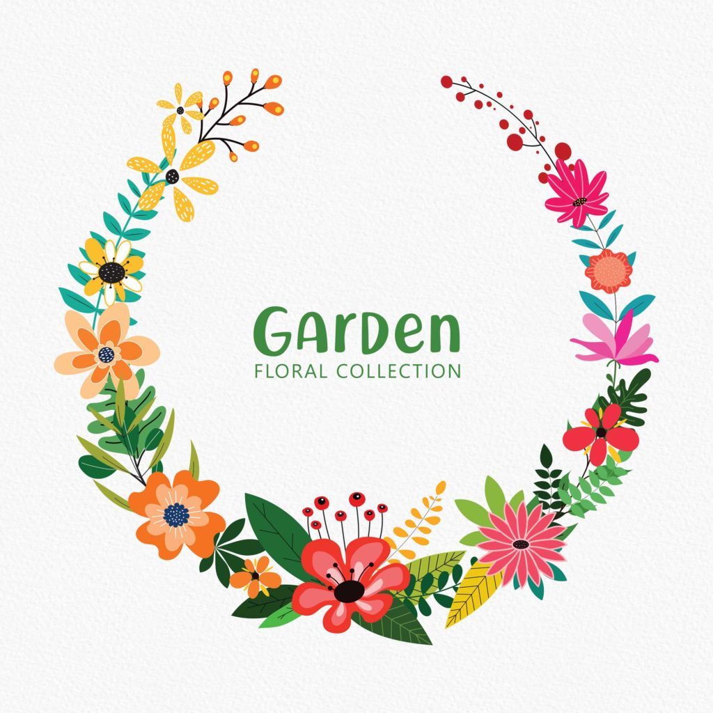 Free Garden Floral Clipart Collection _Vector Flower Illustration | Gogivo