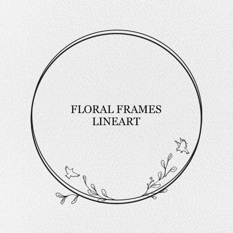 Free Floral Frames Line Art | Gogivo