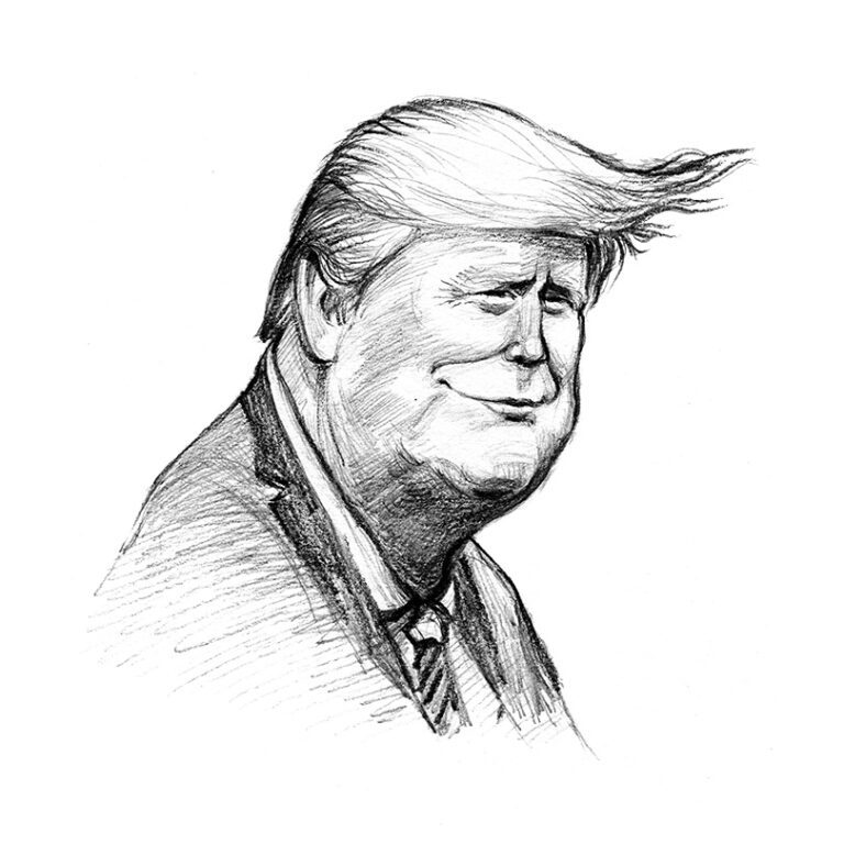 American Politician Donald Trump Caricature Illustration | Gogivo