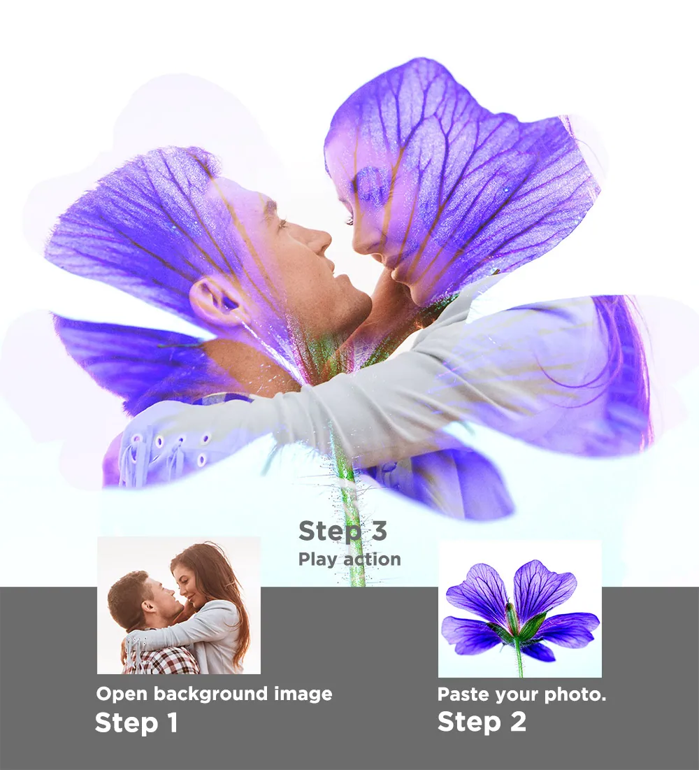 Free Gif Animated Double Exposure Photoshop Action | Gogivo