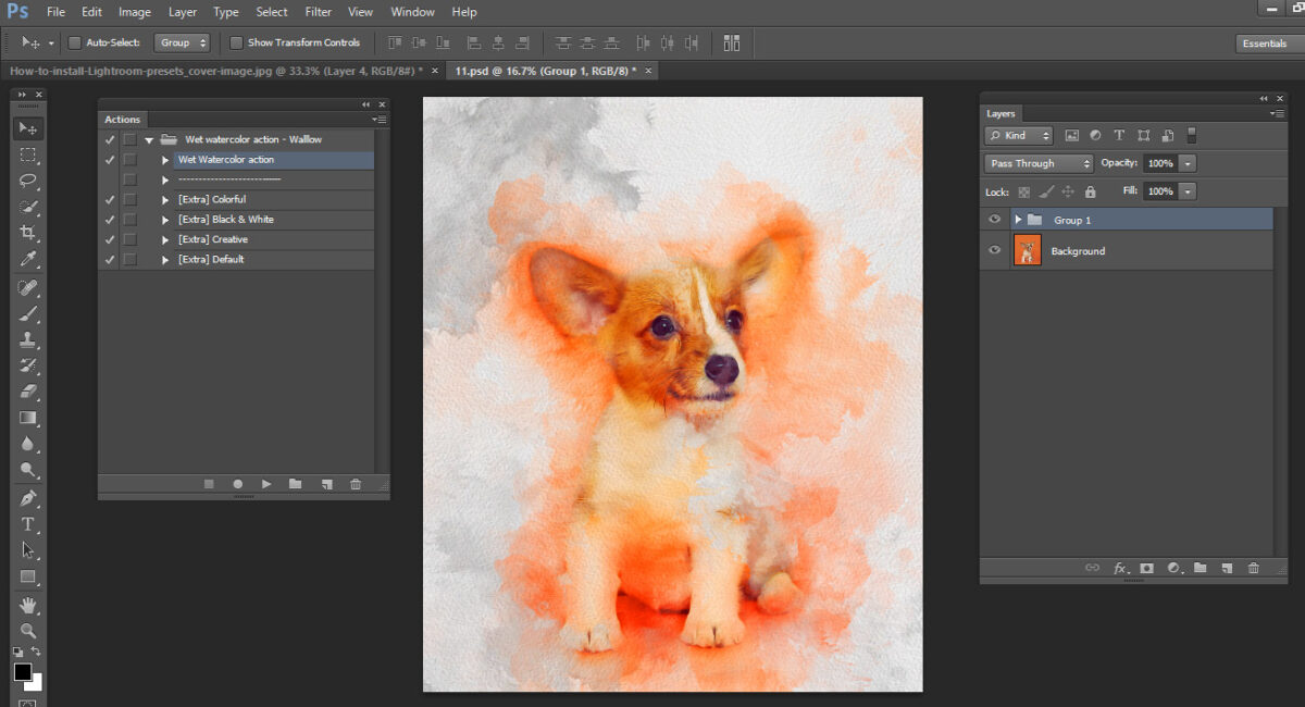 How to Make Realistic Watercolor Effects in Photoshop in 5 steps | Gogivo