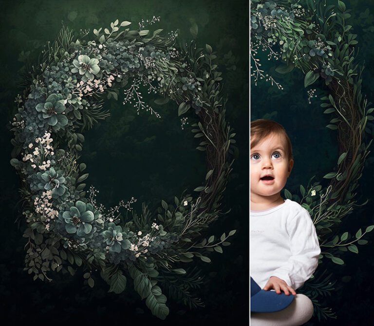 15 Unique Floral Wreath Digital Backdrops | Gogivo