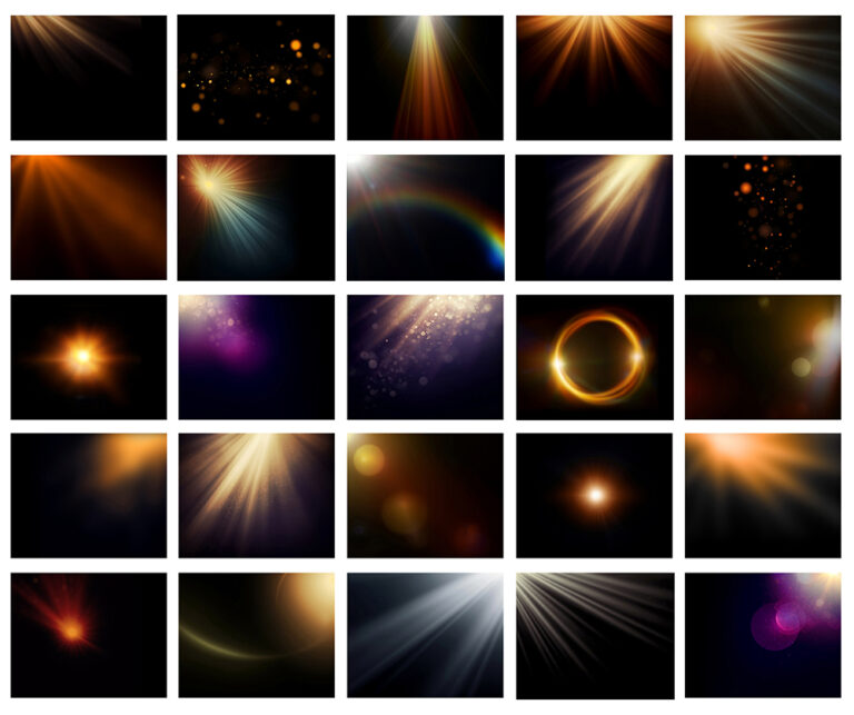100 Realistic Sunlight Overlays, Photoshop Lens Flare Digital Textures ...