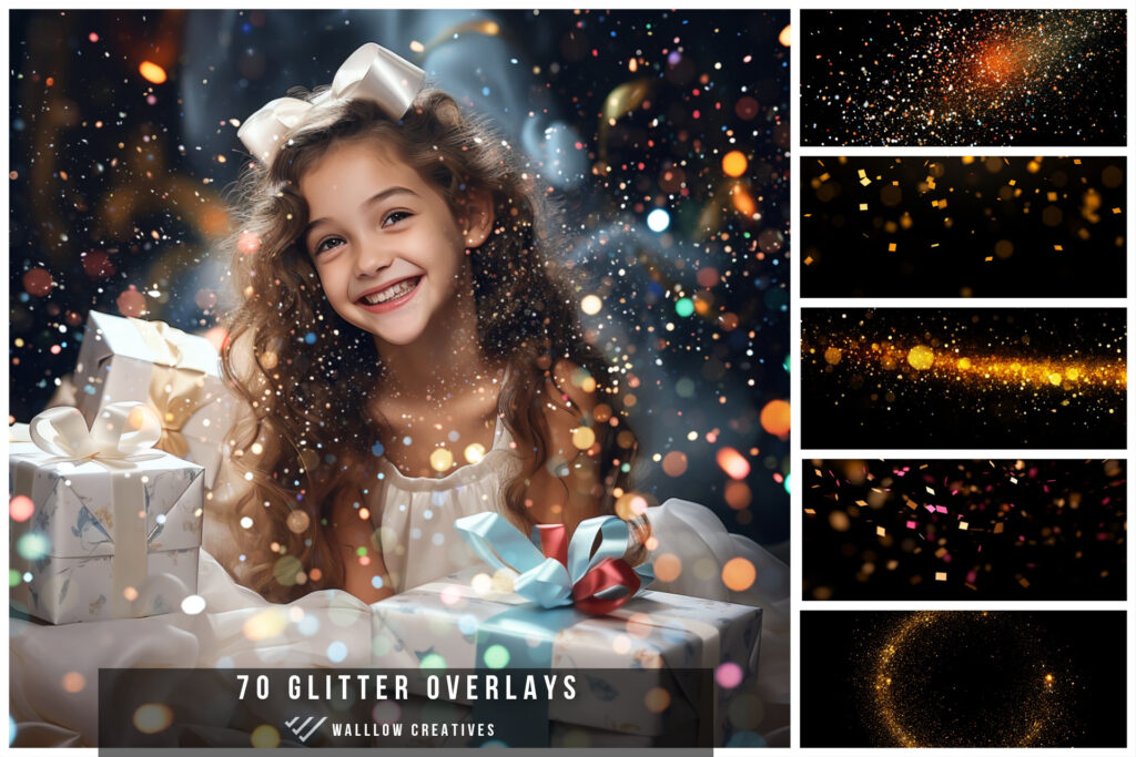 70 Glitter and Sparkle overlay | Gogivo