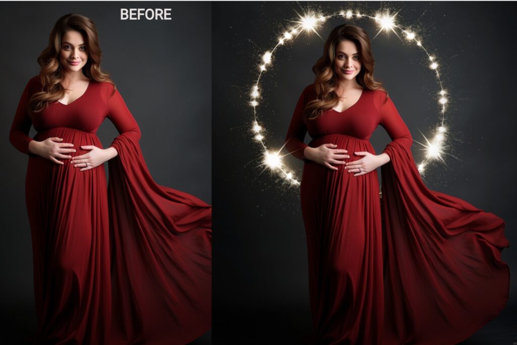 32 Maternity Silver Ring Light PNG overlays | Gogivo