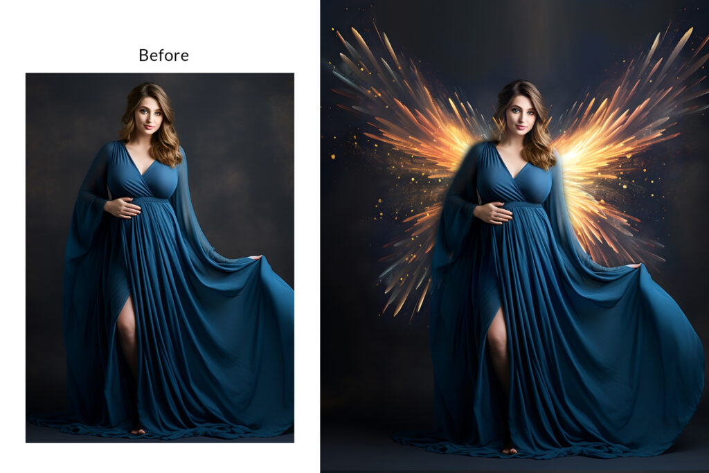 Glowing Angel wings PNG overlays | Gogivo