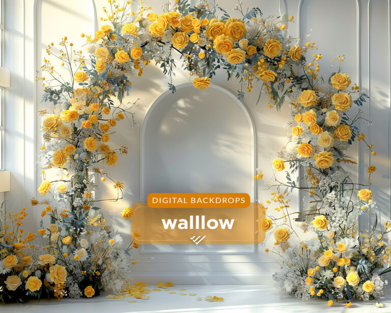 15 Floral Arches digital backdrop overlays | Gogivo