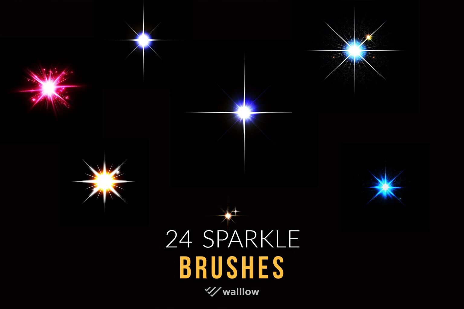 24 Sparkle light flare and Twinkle Photoshop brushes | Gogivo