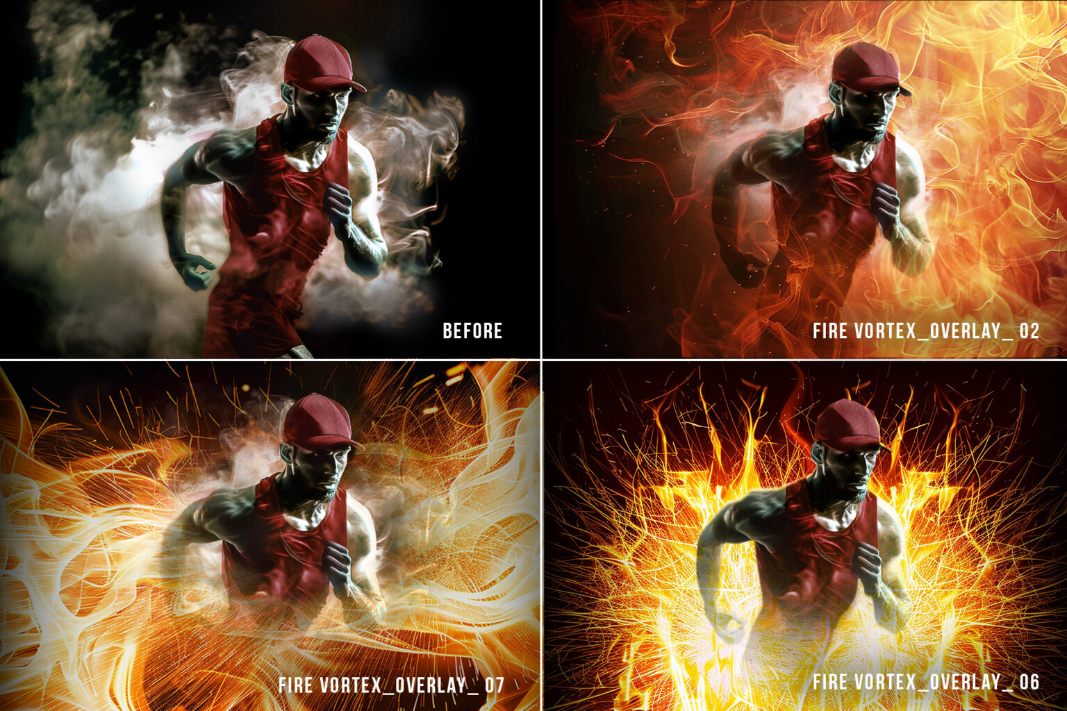 17 Fire vortex flames transparent PNG overlays | Gogivo