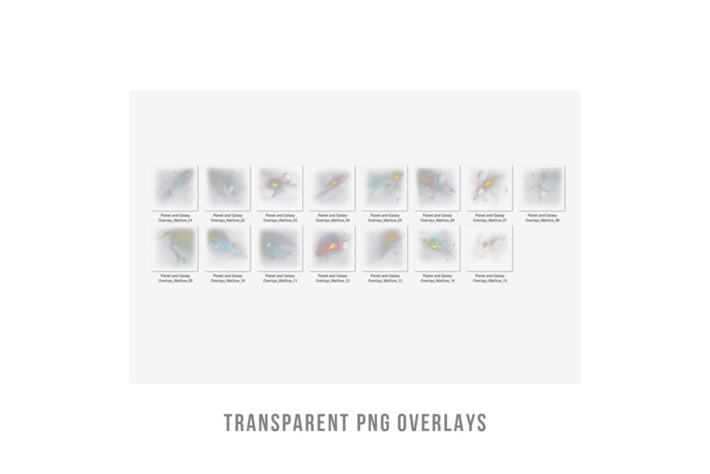 Galaxy and Planet night starry sky transparent PNG overlays | Gogivo