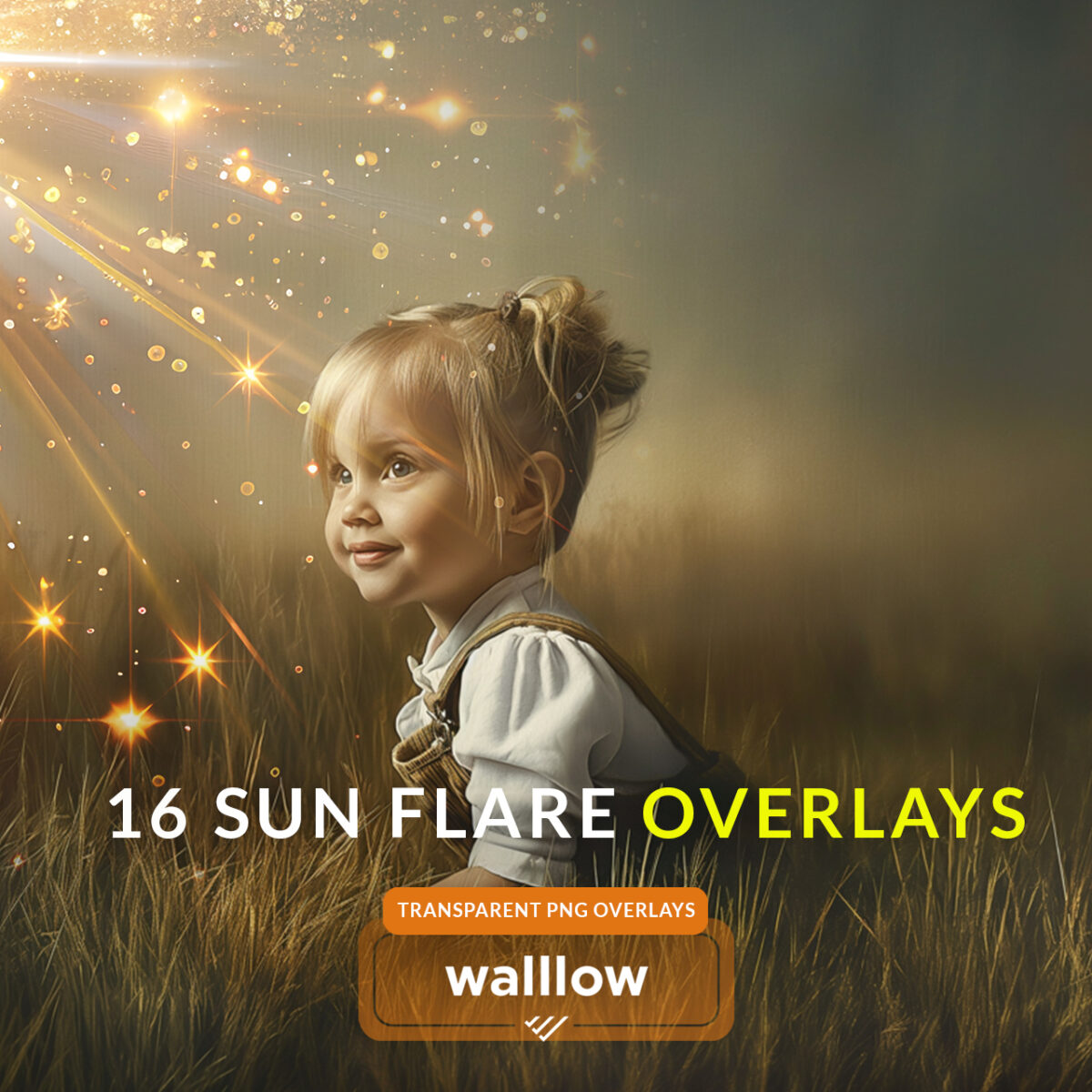 16 Magical sun flares transparent PNG overlays | Gogivo