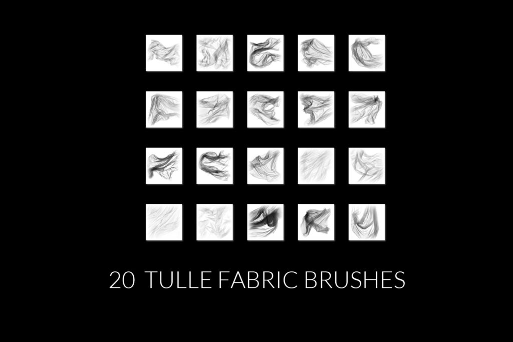 20 Flying tulle veil photoshop brushes | Gogivo
