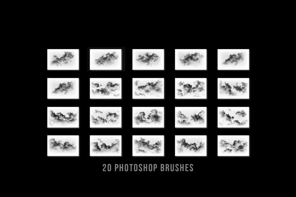 Clouds brush: Photoshop Realistic cloud brushes | Gogivo
