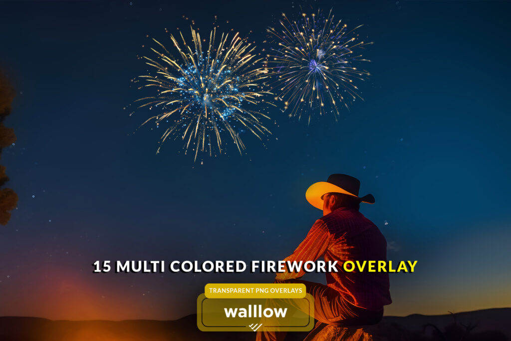 Fireworks Overlays : 15 Transparent PNG realistic photo effects | Gogivo