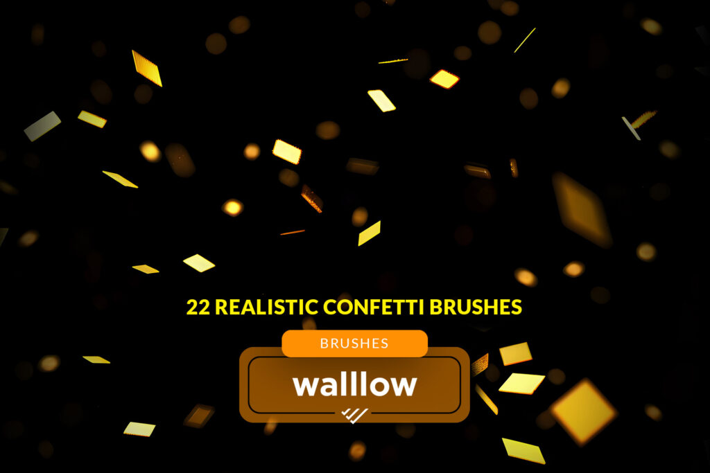 Confetti Photoshop brushes : Realistic falling confetti photography ...