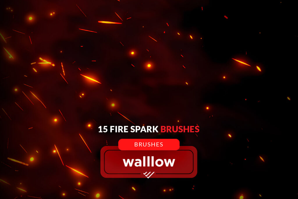 Realistic spark effect photoshop brushes : 15 digital brush set | Gogivo