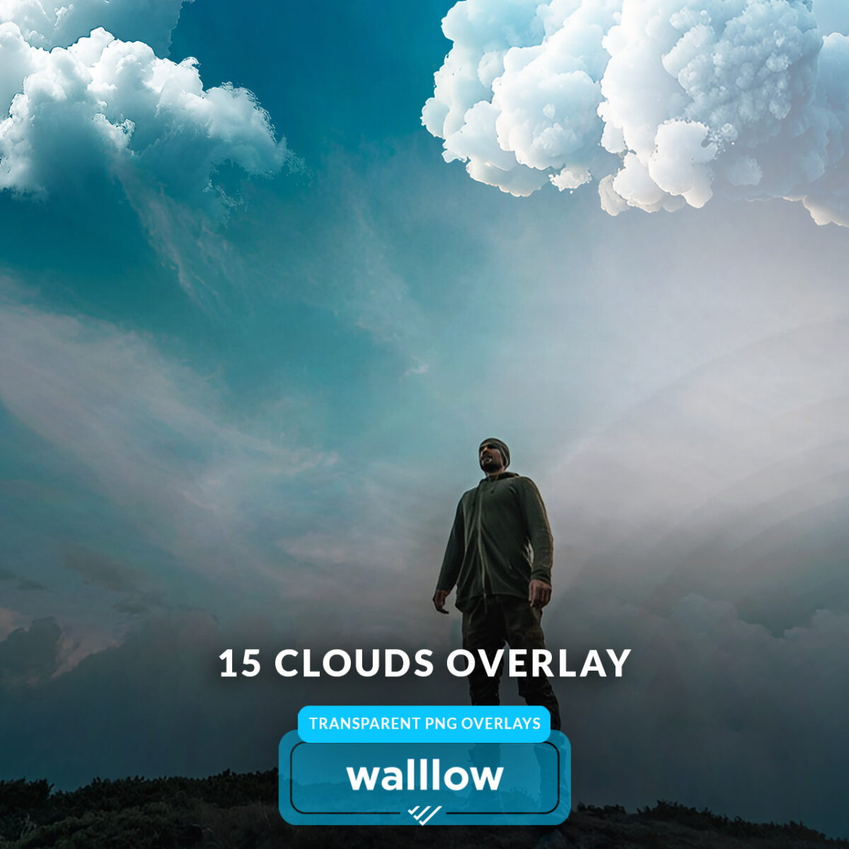 Clouds photo overlays : 15 Transparent PNG overlay set | Gogivo