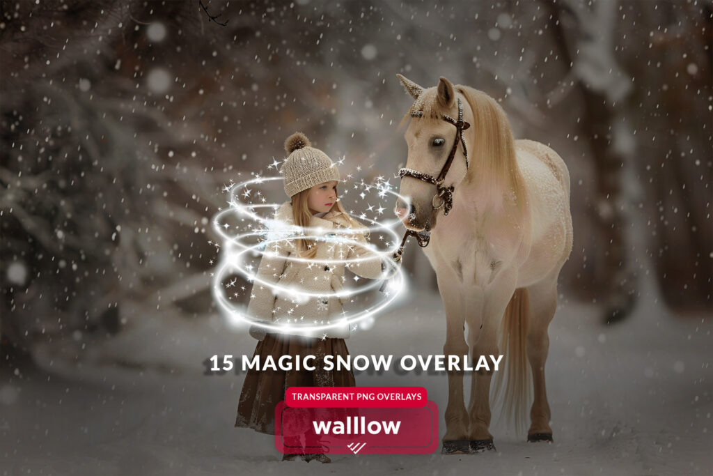 Magic snow light transparent PNG photo overlays | Gogivo