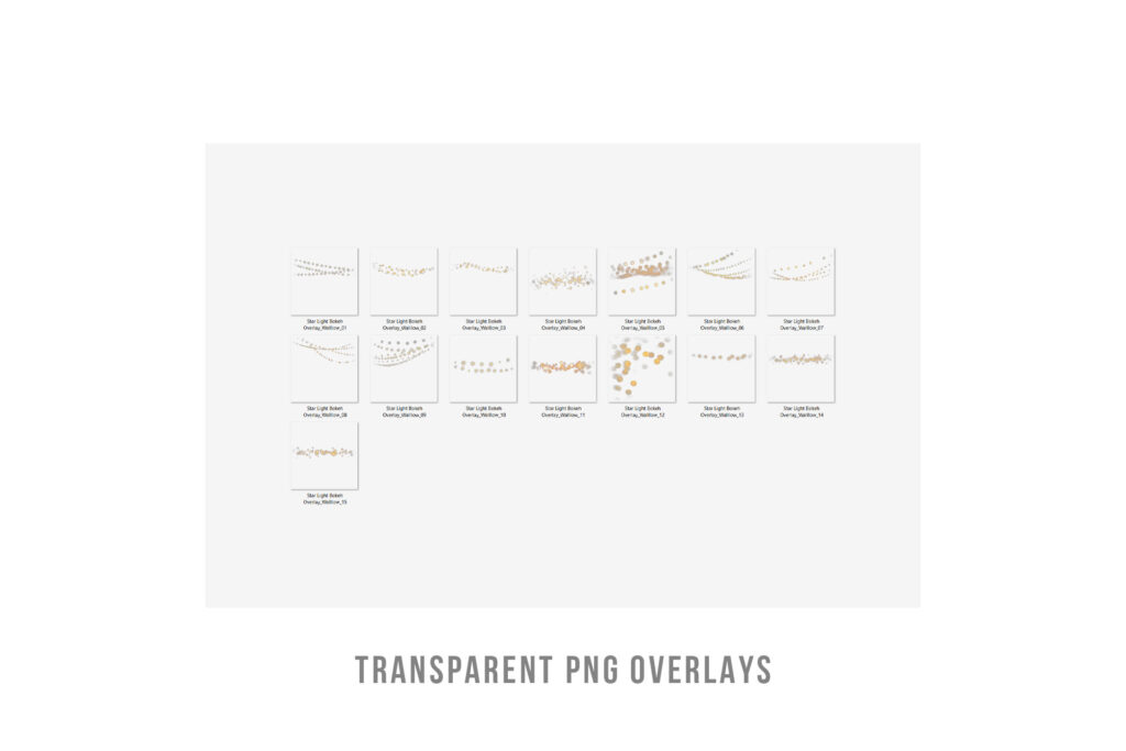 15 String Light Bokeh Overlay, Photo editing, Photoshop overlays, png ...