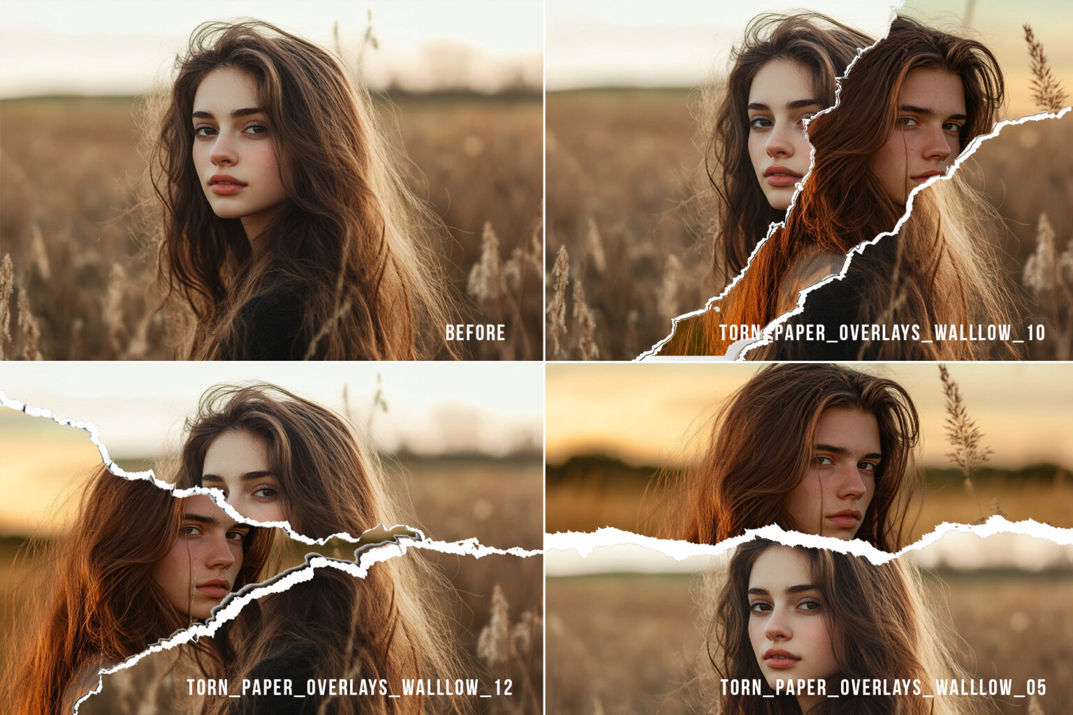 Torn Paper Edge Overlay | Transparent PNG Photo Effect for Scrapbooking ...