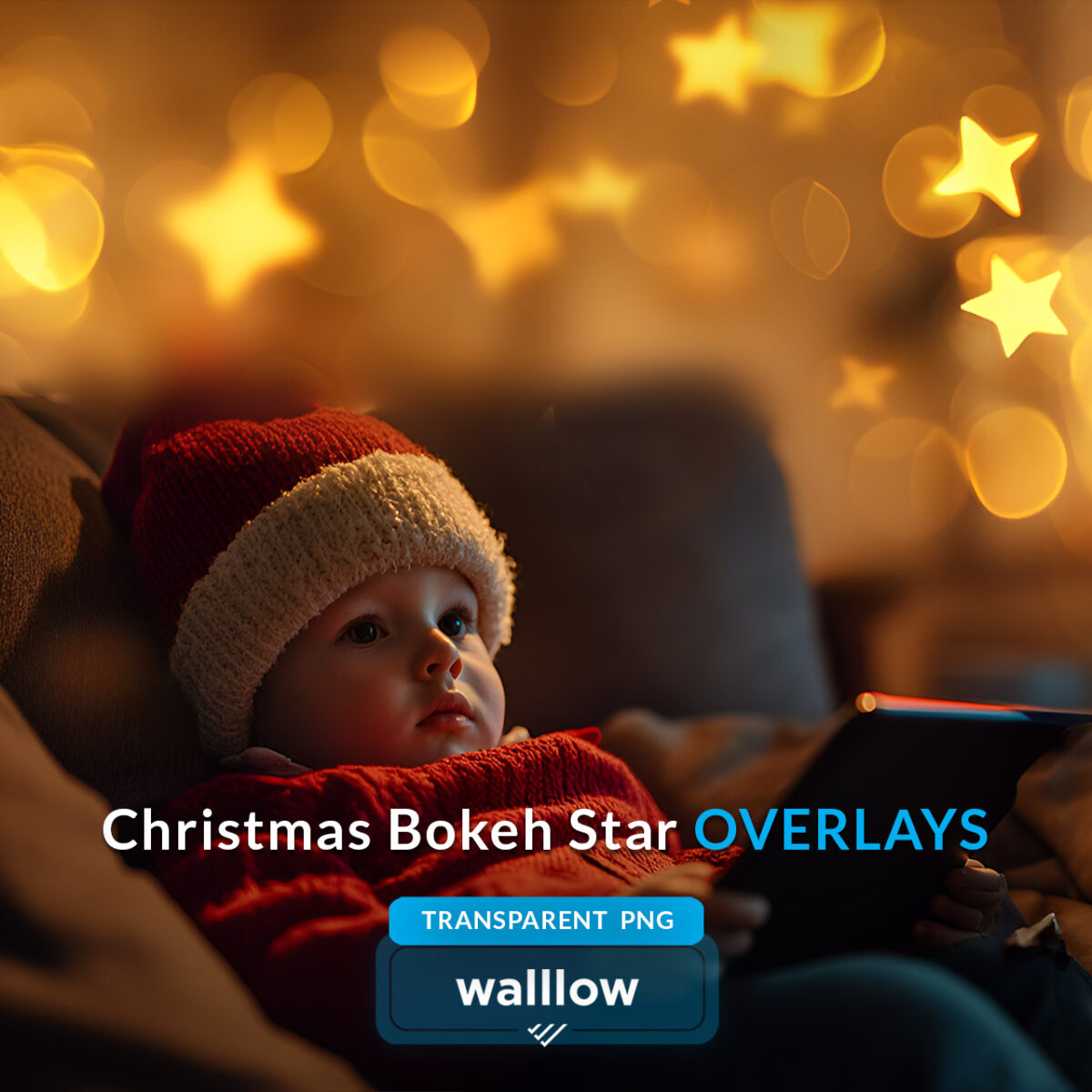 15 Christmas Star Bokeh Overlays | Transparent PNG Twinkle Star Bokeh ...