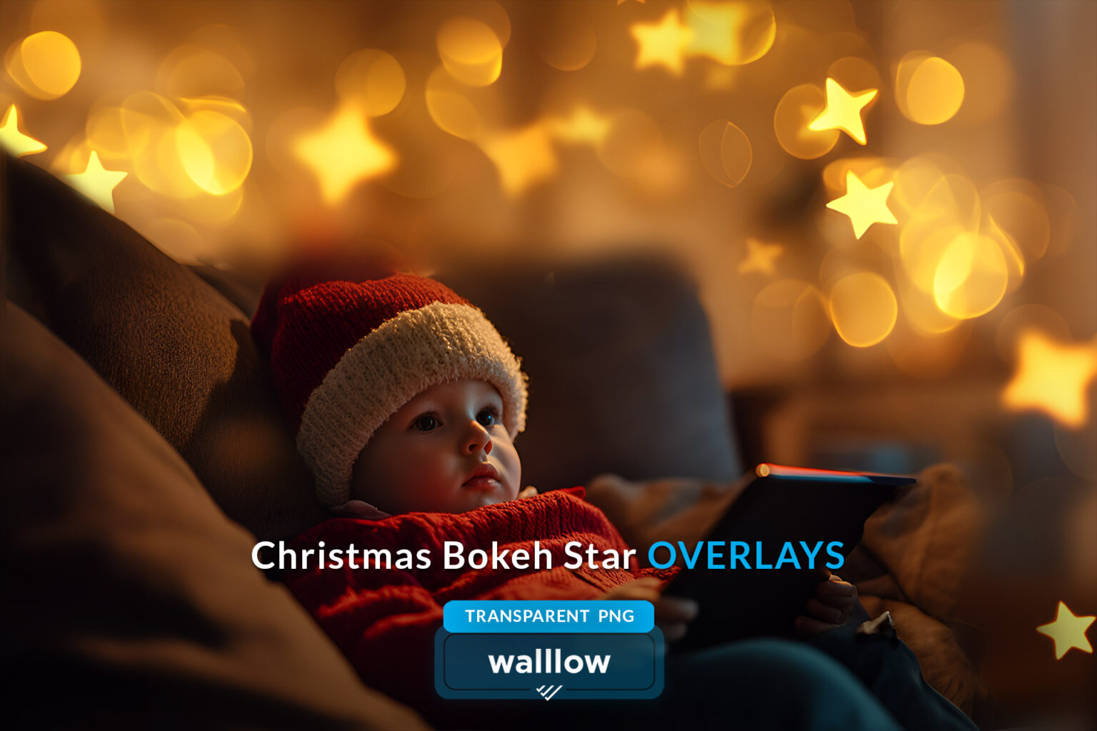 15 Christmas Star Bokeh Overlays | Transparent PNG Twinkle Star Bokeh ...