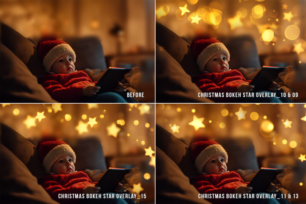 15 Christmas Star Bokeh Overlays | Transparent PNG Twinkle Star Bokeh ...