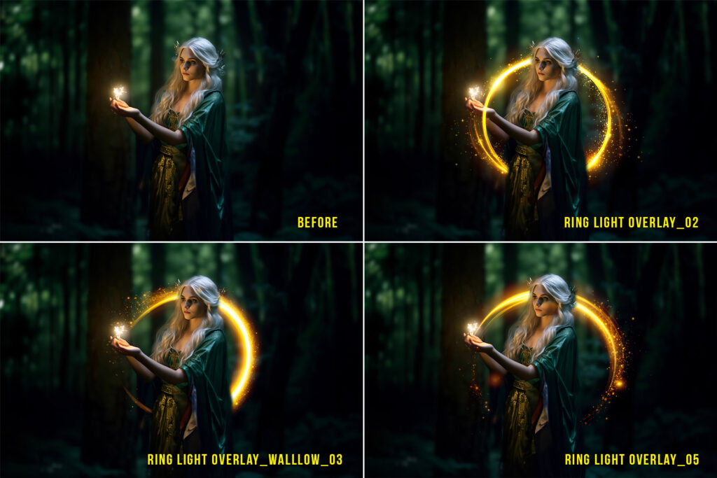 Gold Ring Light Bokeh Overlays, Maternity Circle Ring Transparent PNG ...