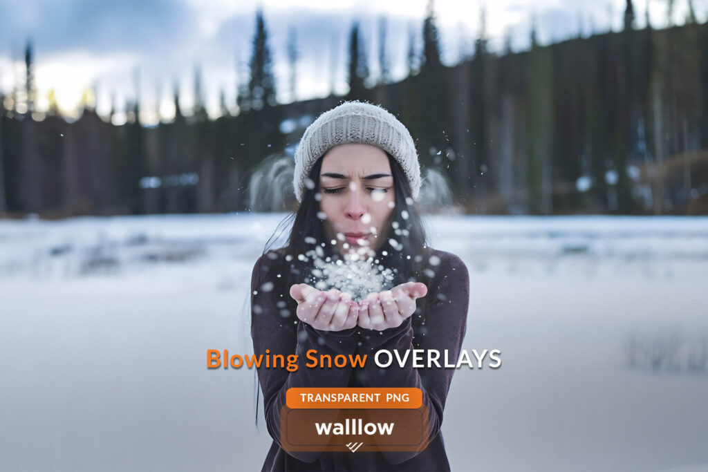 Blowing snow effects transparent PNG photo overlays | Gogivo