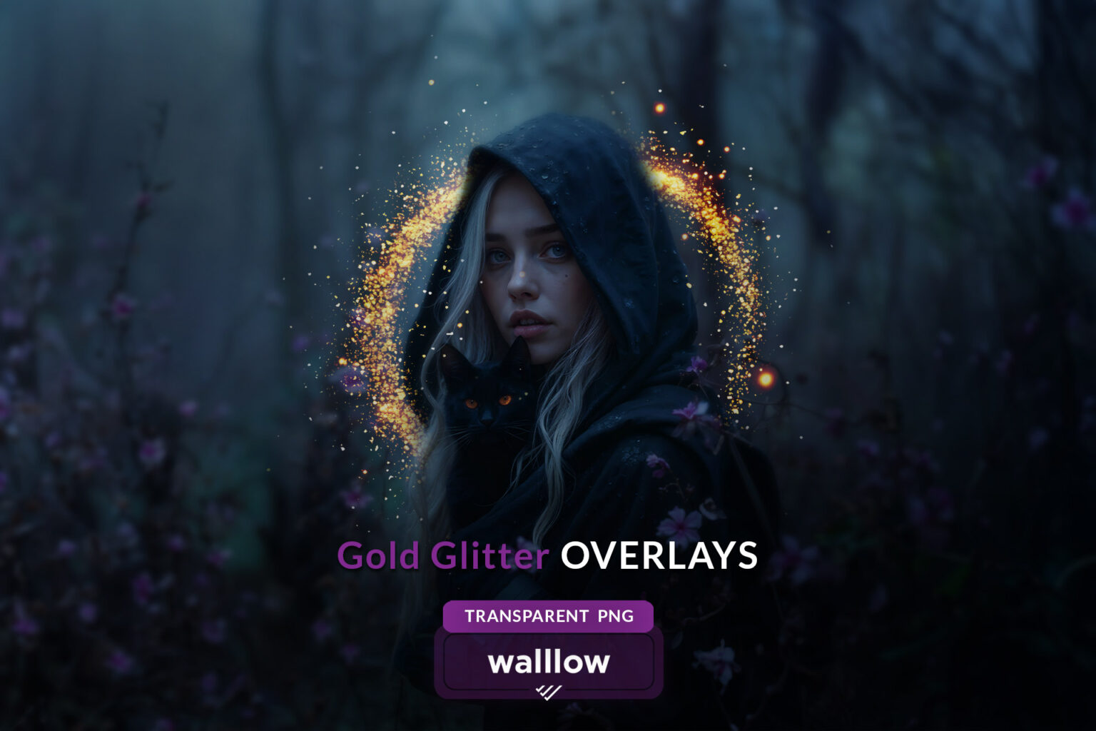 Gold Glitter Transparent PNG Overlays | Sparkle Glitter Photo Effects ...