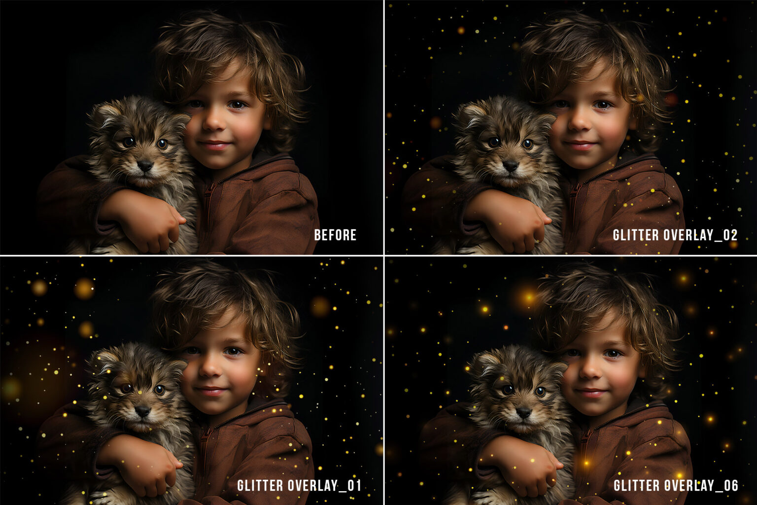 High-Resolution Glitter Transparent PNG Overlays